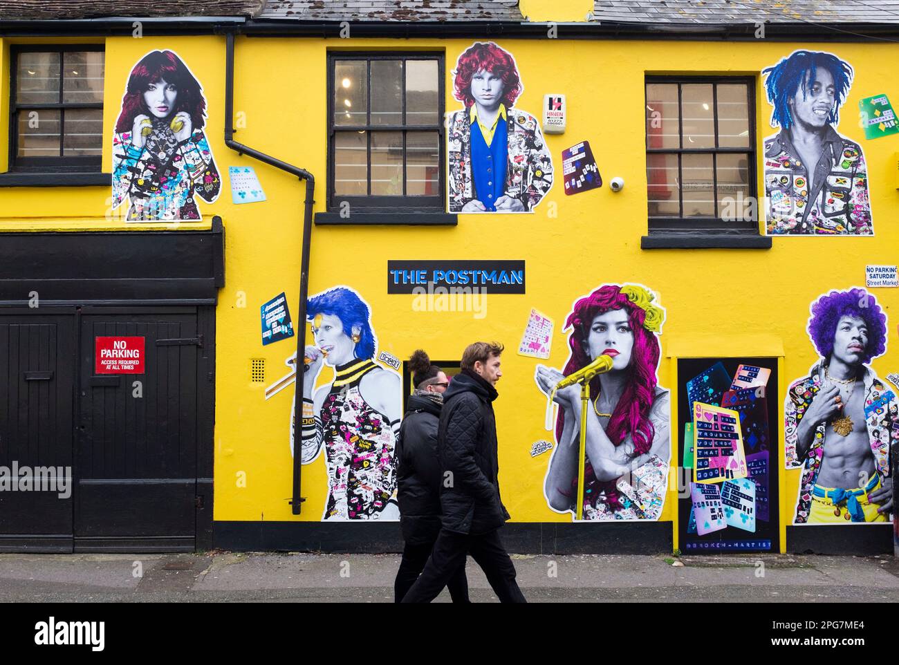 People walk past GAK musical instrument shop in the trendy North Laine ...