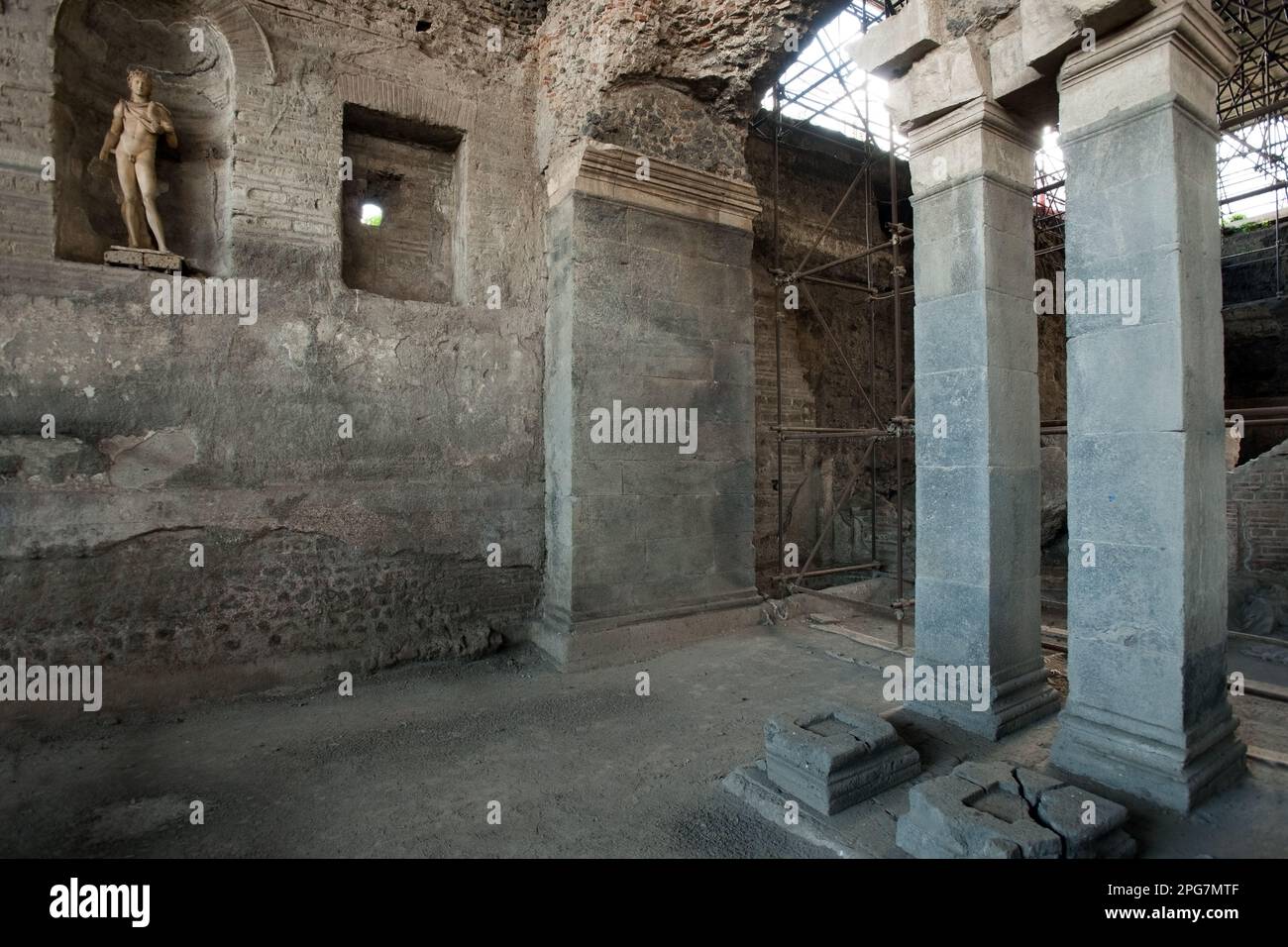 statue of Bacco, Villa Augustea, Somma vesuviana, Campania, Italy Stock ...