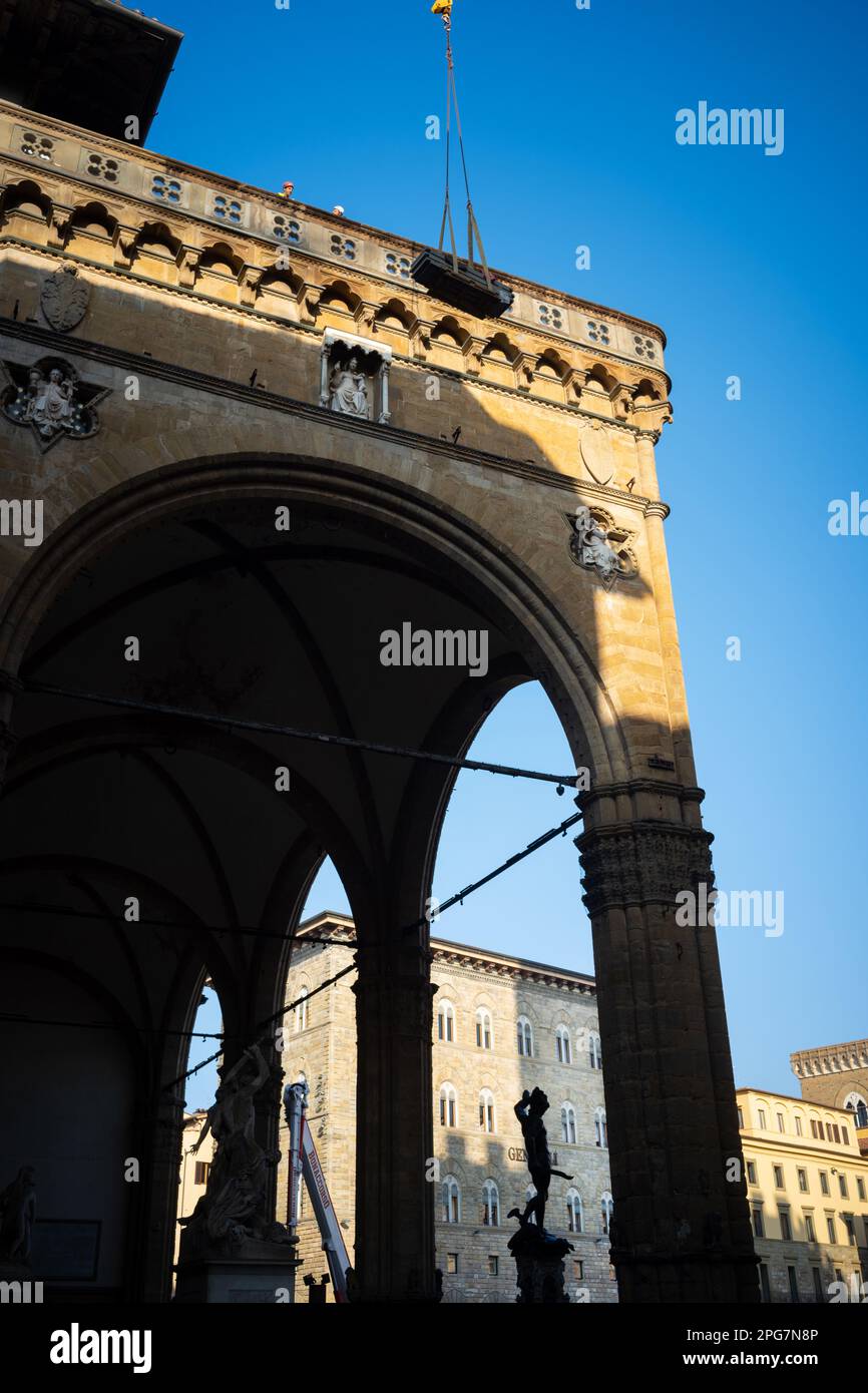 Benvenuto Cellini's bronze sculpture Perseus with the Head of Medusa in ...