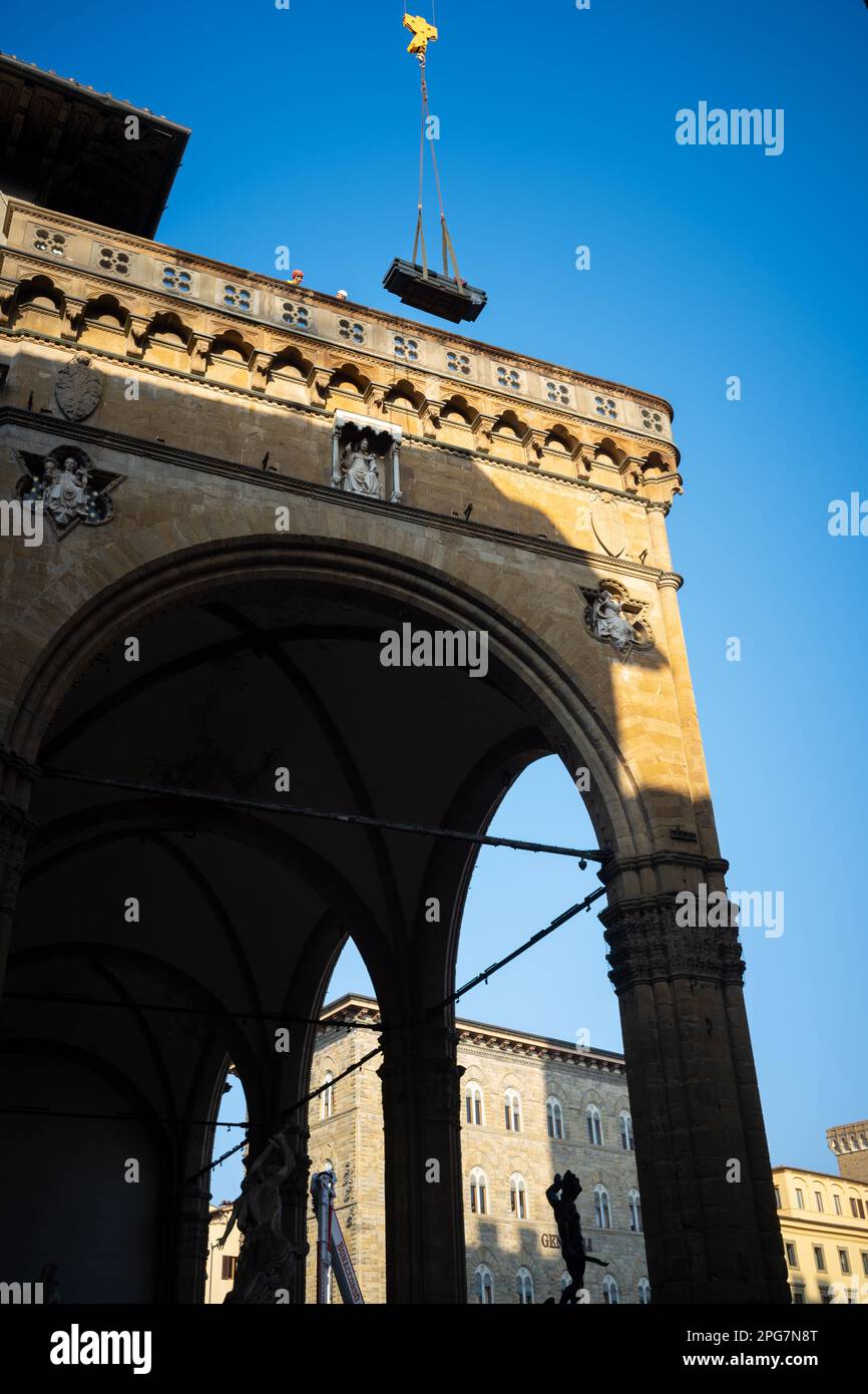 Benvenuto Cellini's bronze sculpture Perseus with the Head of Medusa in ...