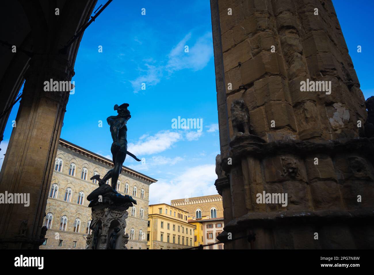 Benvenuto Cellini's bronze sculpture Perseus with the Head of Medusa in ...