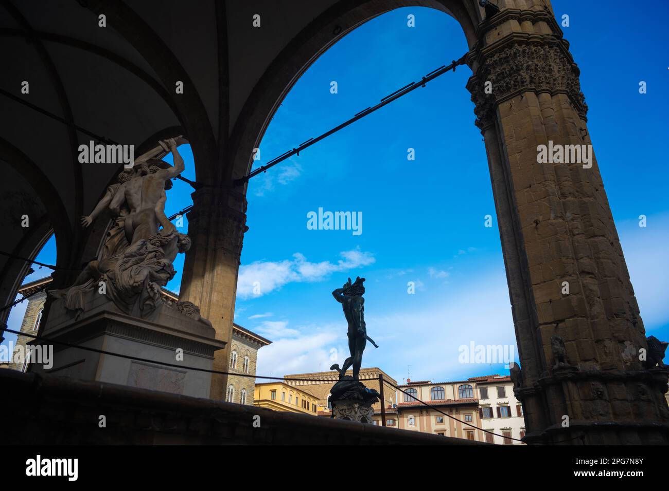 Benvenuto Cellini's bronze sculpture Perseus with the Head of Medusa in ...