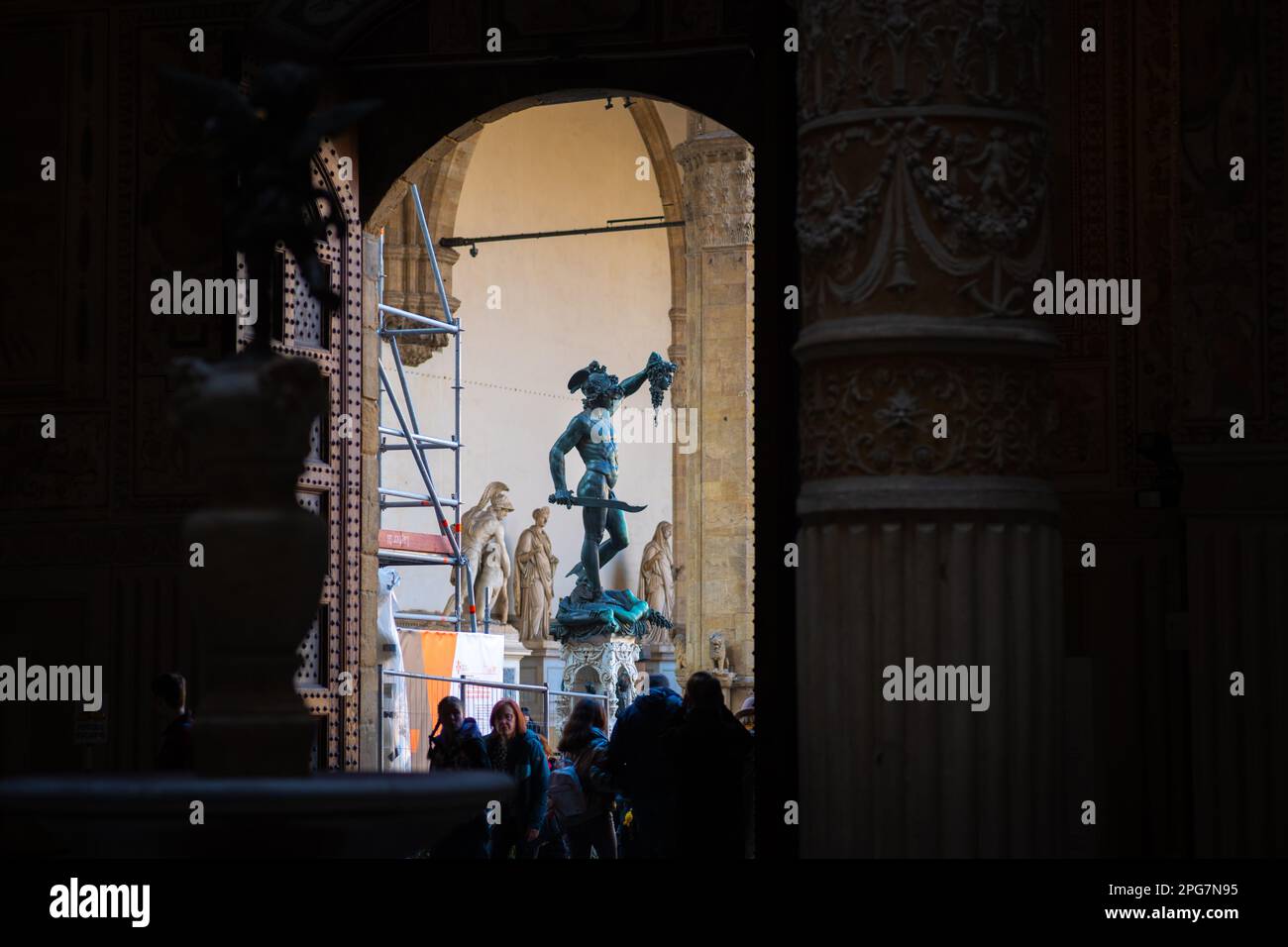 Benvenuto Cellini's bronze sculpture Perseus with the Head of Medusa in ...