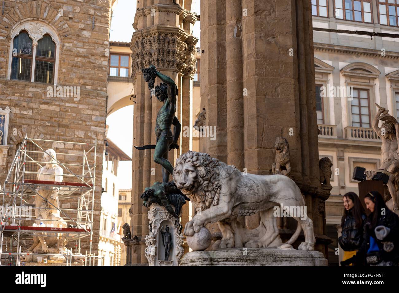 Benvenuto Cellini's bronze sculpture Perseus with the Head of Medusa in ...