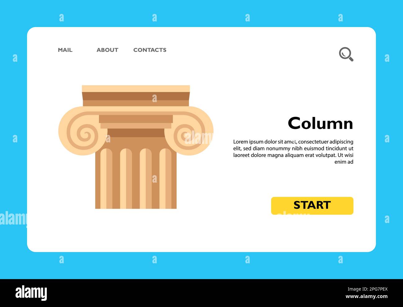 Column Vector Icon Stock Vector Image & Art - Alamy