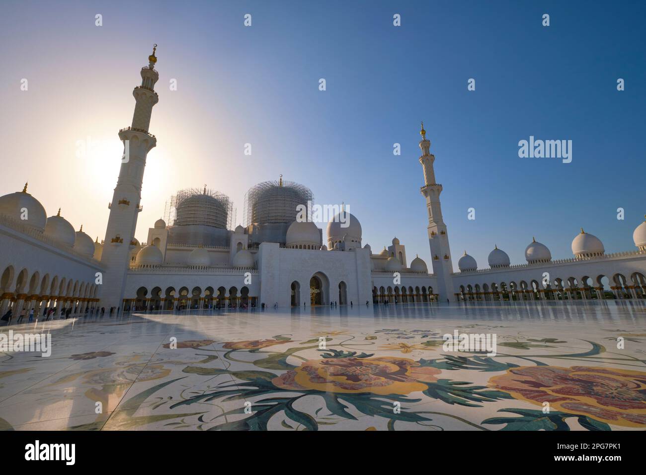 Exterior view with restoration, preservation work on domes under ...