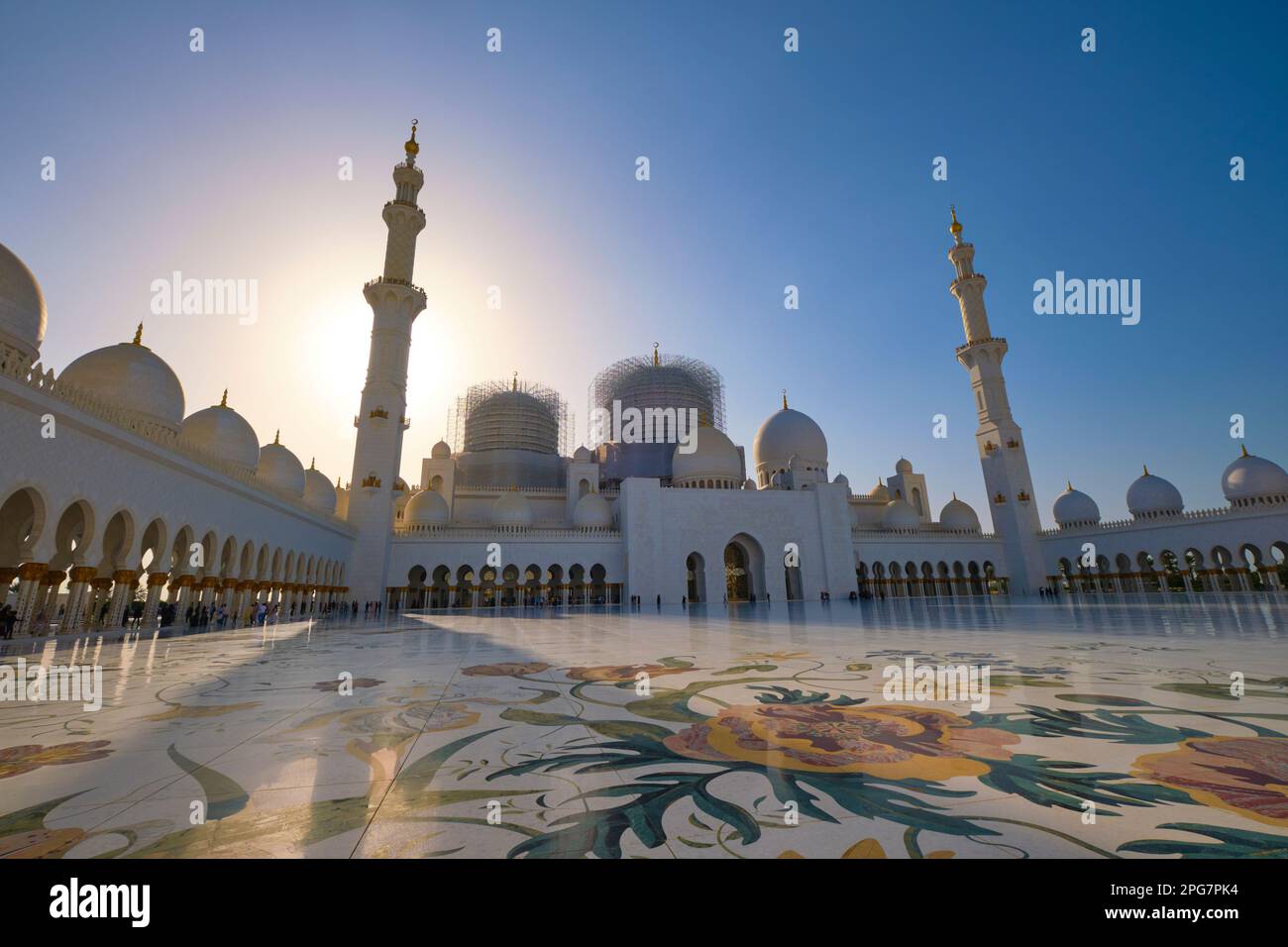 Exterior view with restoration, preservation work on domes under ...