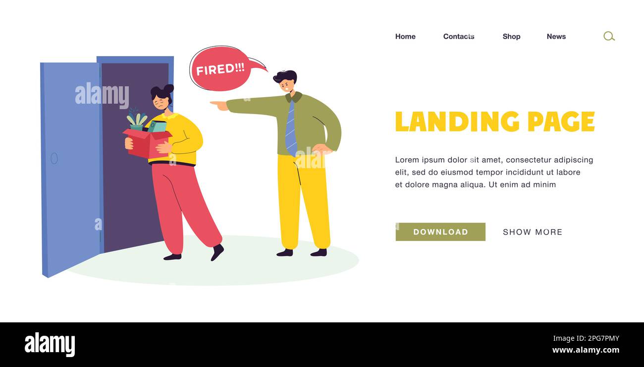 Sad dismissed office worker Cut Out Stock Images & Pictures - Alamy