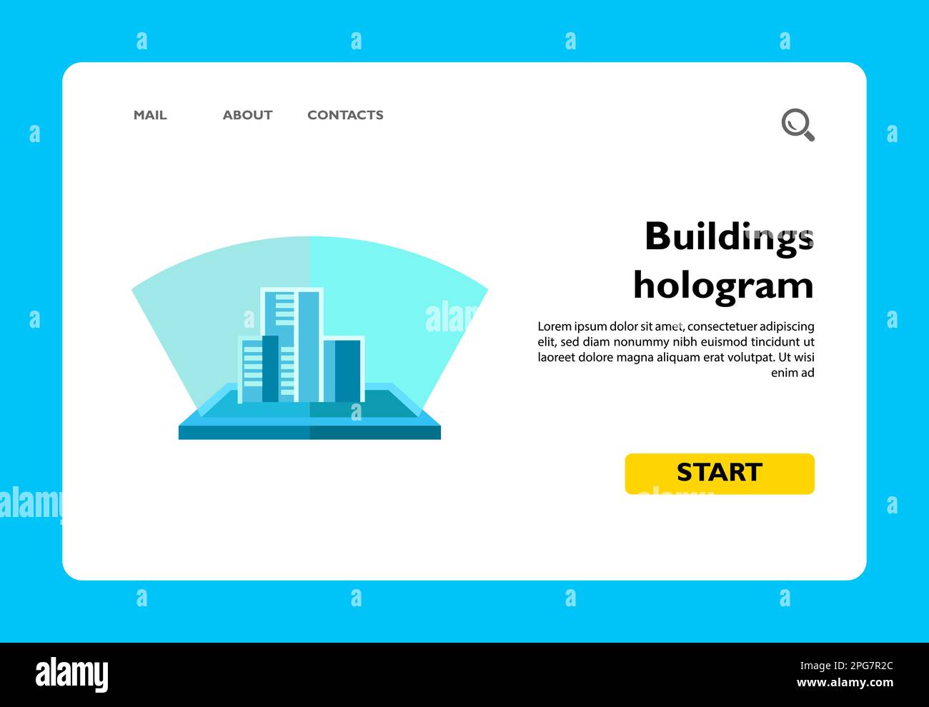 Buildings hologram flat icon Stock Vector Image & Art - Alamy