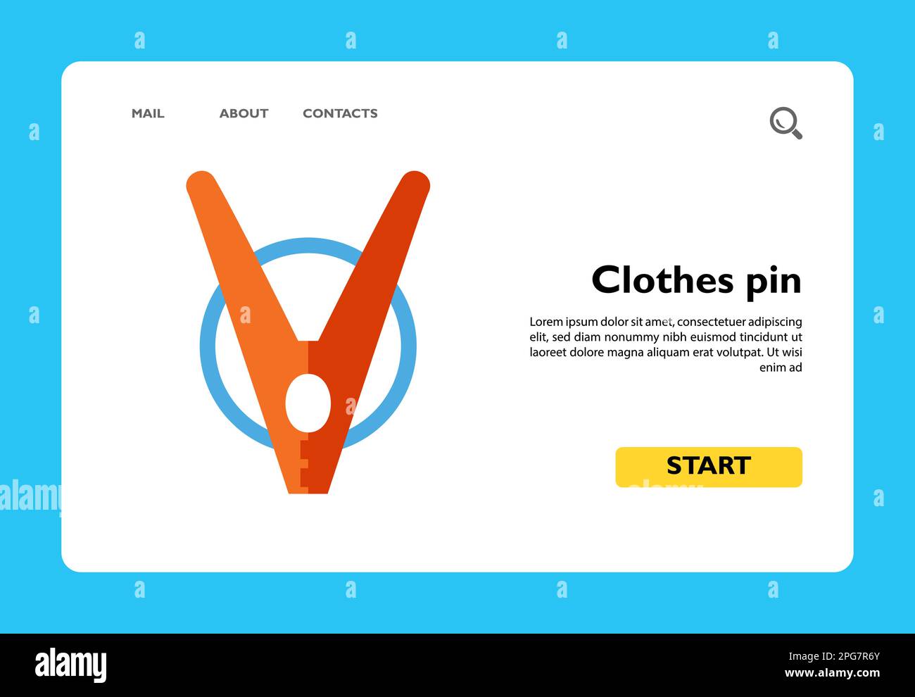 Washing clothes peg Stock Vector Images - Alamy