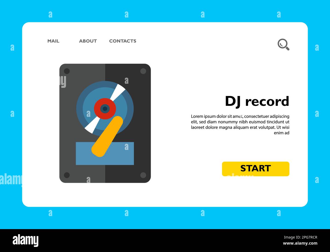 Spinning record Stock Vector Images - Alamy