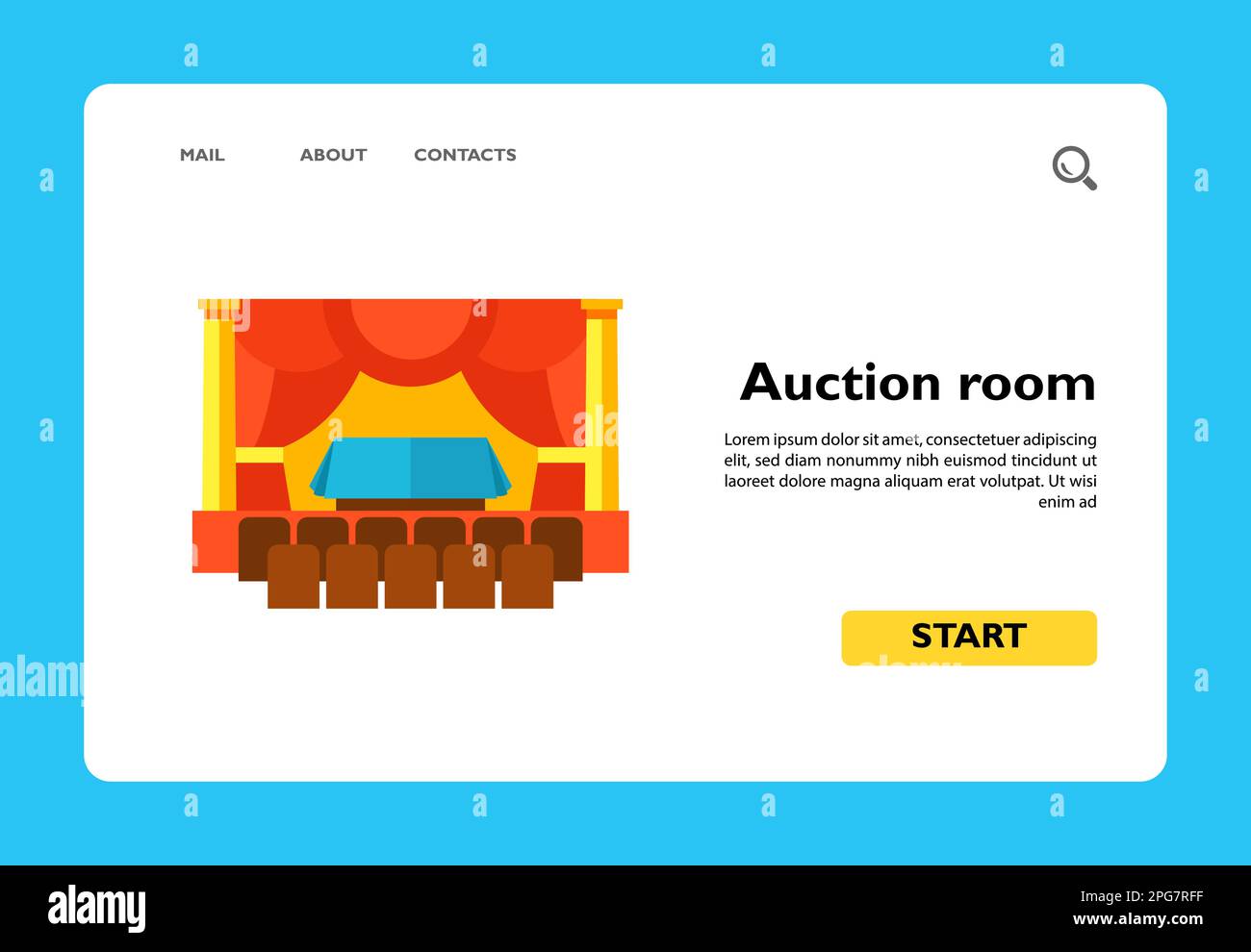 Auction room vector icon Stock Vector Image & Art - Alamy