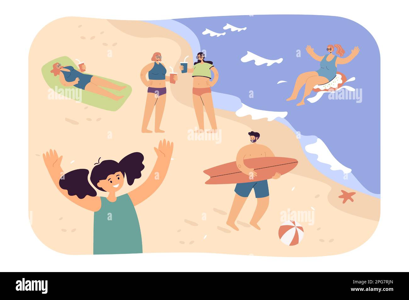 People sunbathing swimming Cut Out Stock Images & Pictures - Alamy