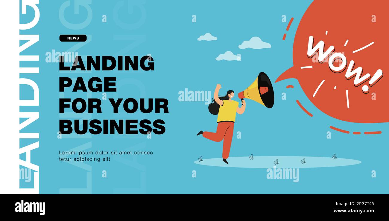 Woman holding bullhorn megaphone Stock Vector Images - Alamy