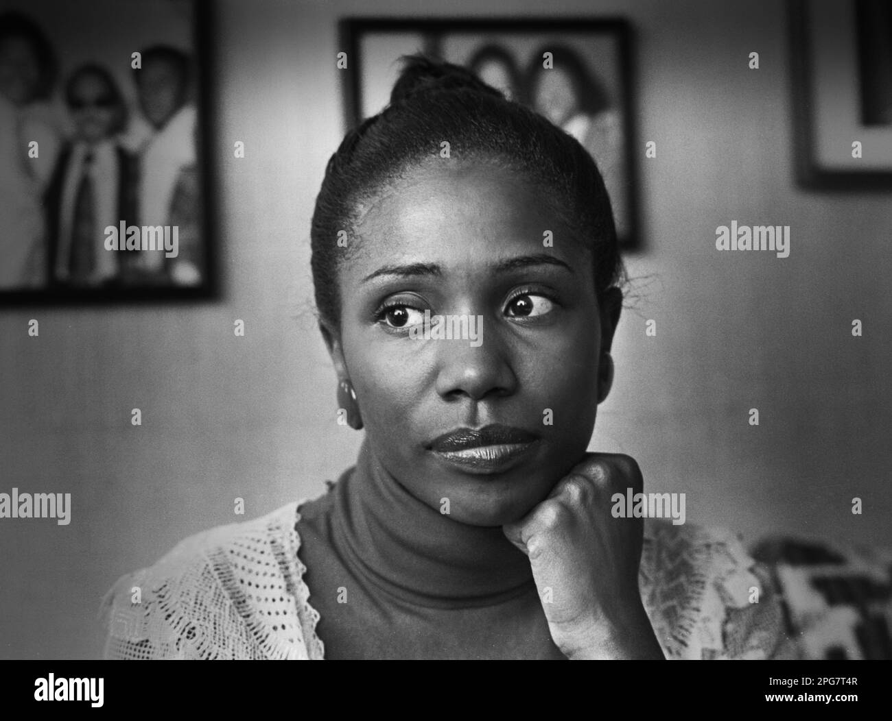 Syreeta Wright (ex wife of Stevie Wonder) during an interview in ...