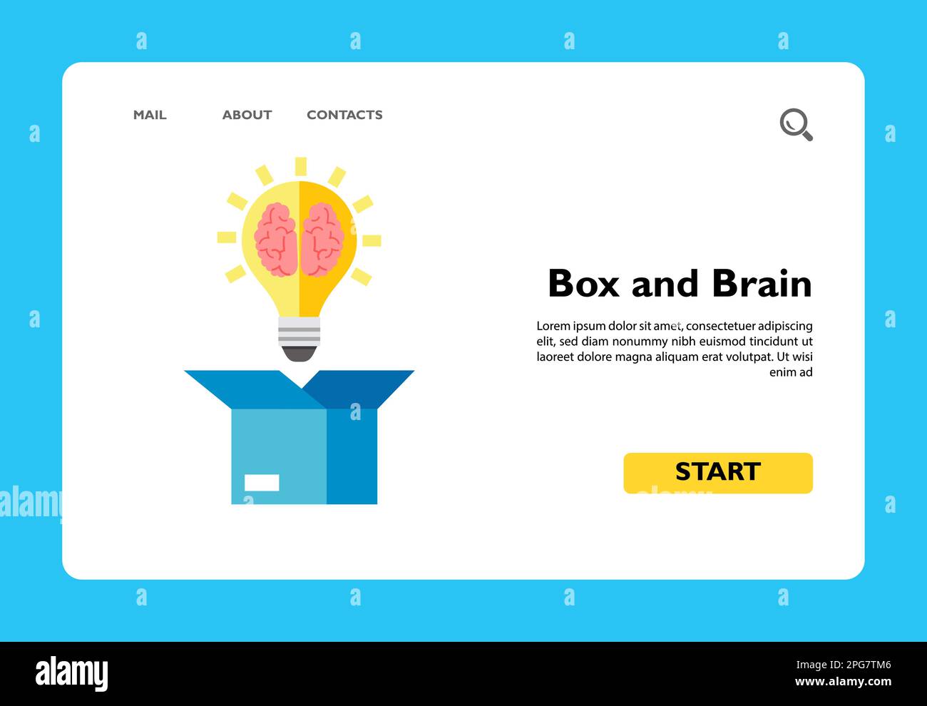 Box and Brain Vector Icon Stock Vector Image & Art - Alamy