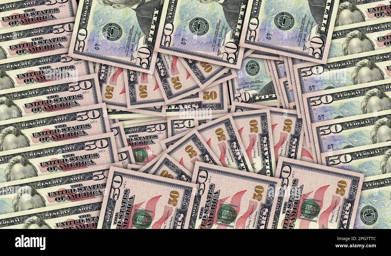50 dollars notes hi-res stock photography and images - Alamy