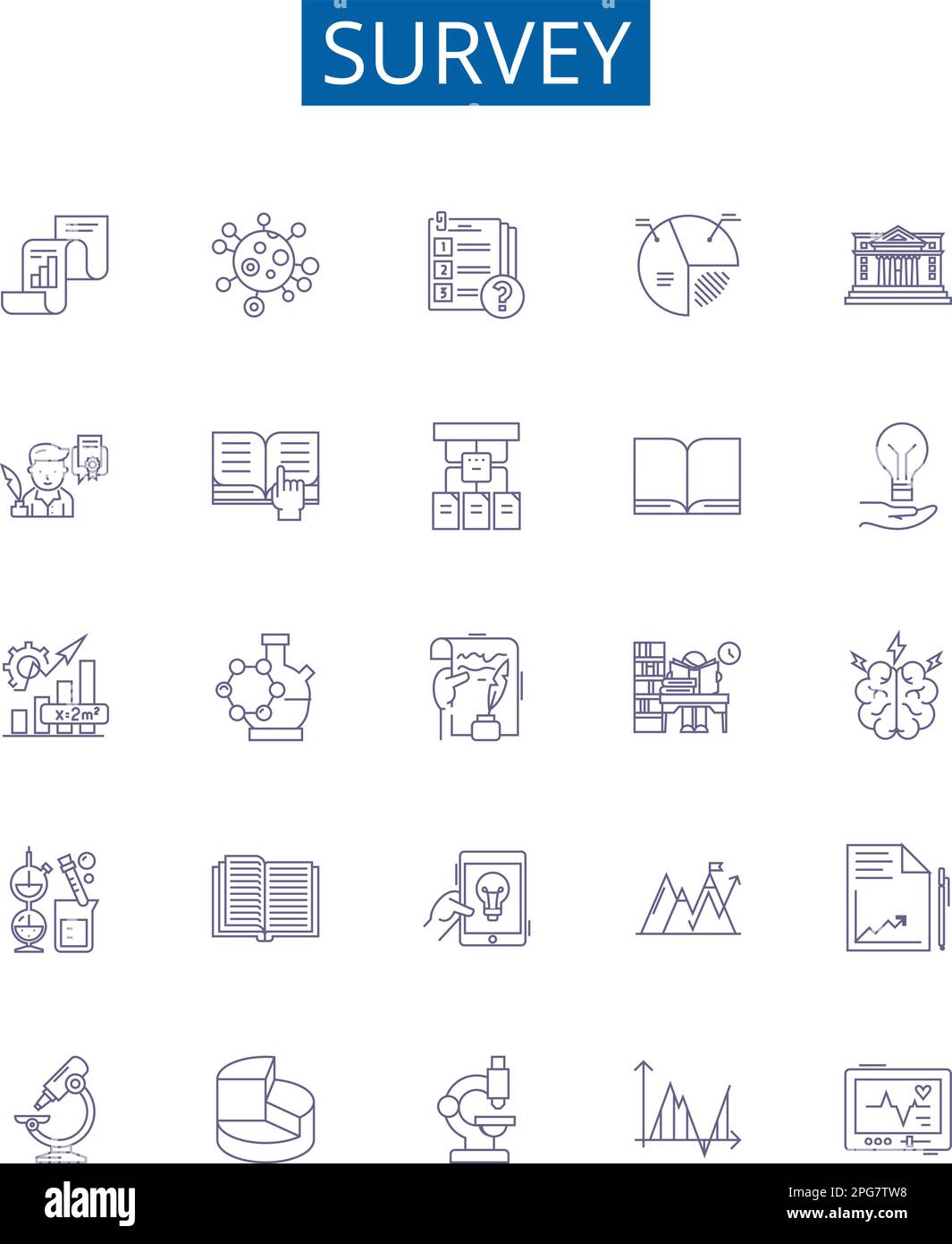Survey line icons signs set. Design collection of Questionnaire, Poll ... Survey line icons signs set. Design collection of Questionnaire, Poll ...