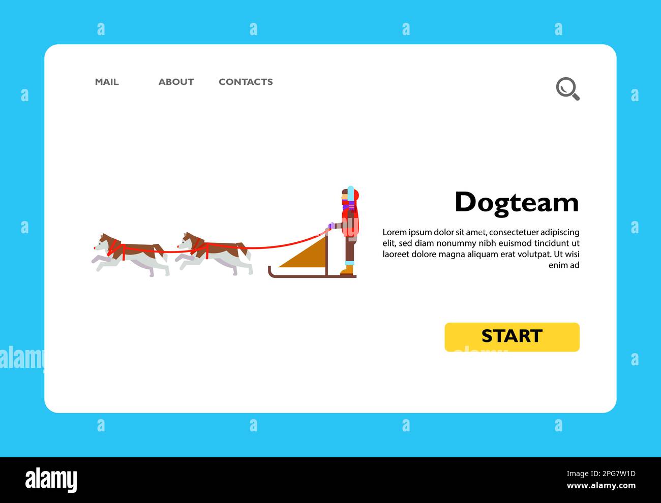 Dogteam flat icon Stock Vector Image & Art - Alamy