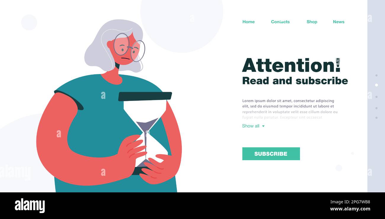 Senior elderly sad woman Stock Vector Images - Alamy