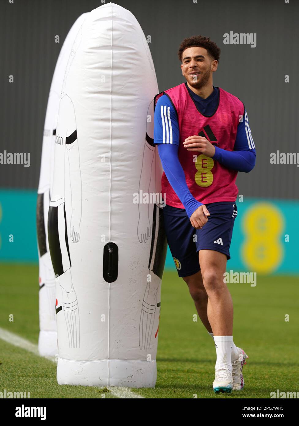 Scotland's Che Adams during the training session at Lesser Hampden ...