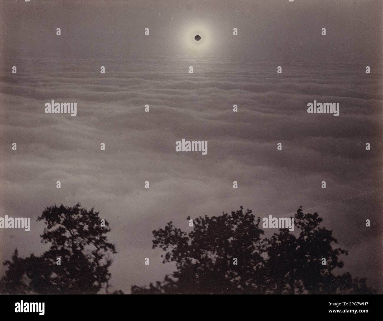 Solar Eclipse from Mount Santa Lucia January 1, 1889 by Carleton E ...