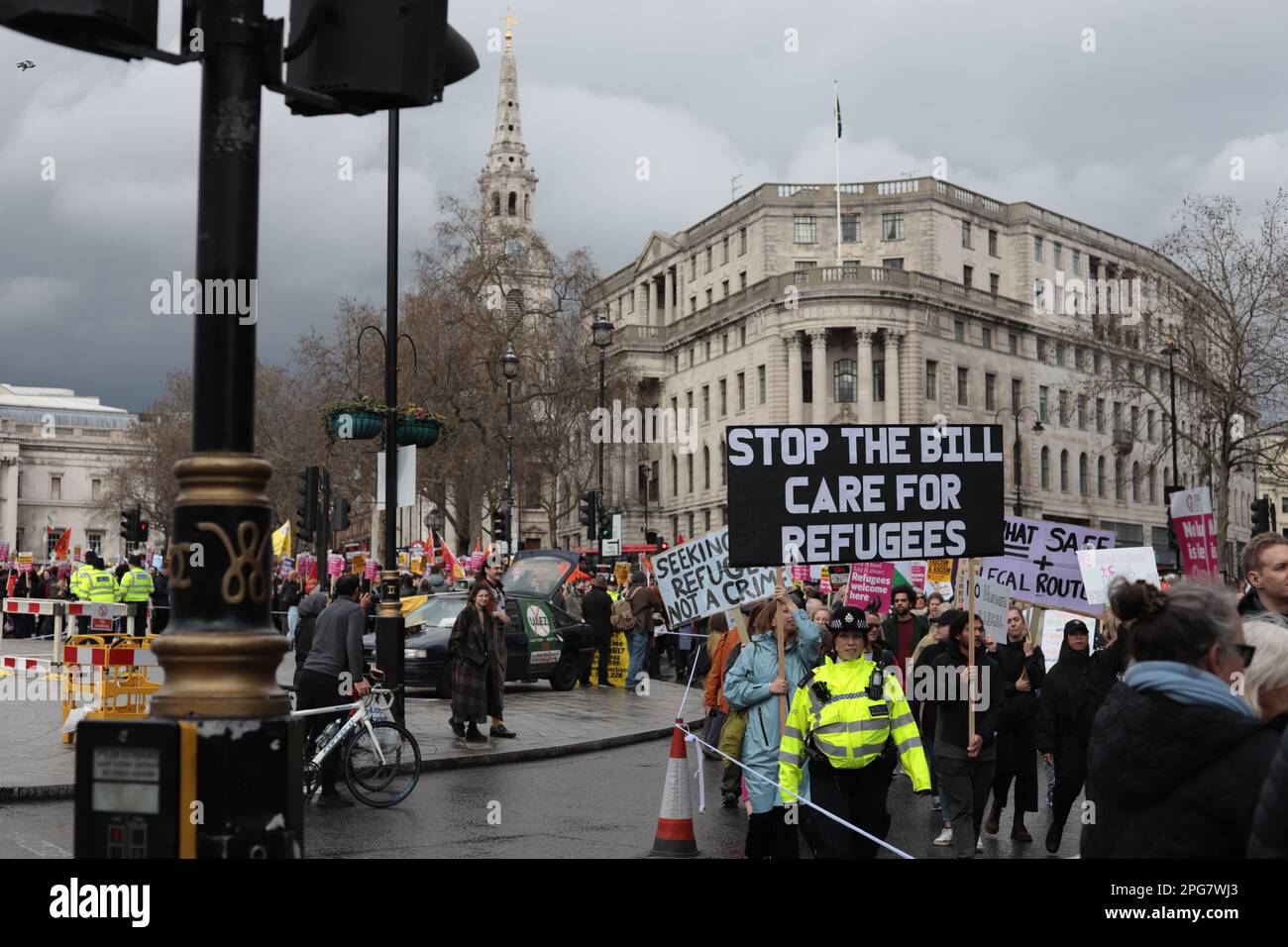 London, UK. 18th Mar, 2023. People attend the Resist Racism National ...