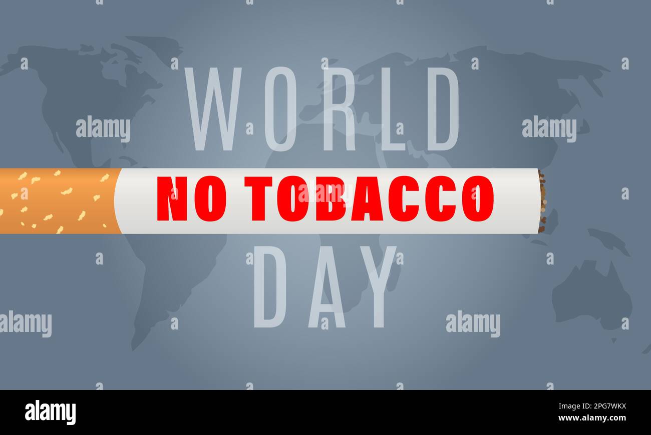 World no tobacco day concept template, poster or banner Vector ...