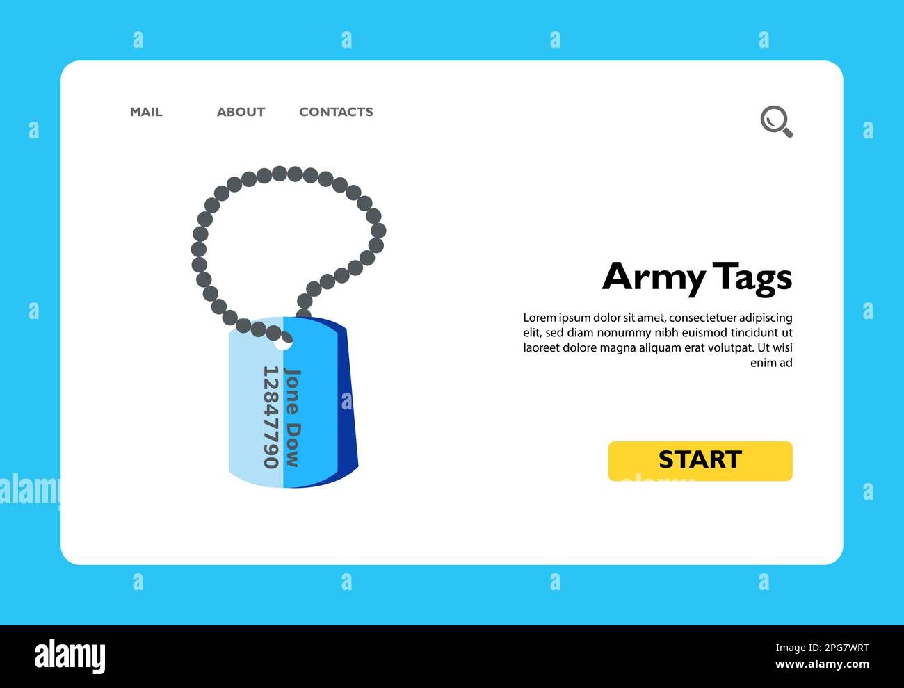 Army dog tags Stock Vector Images - Alamy