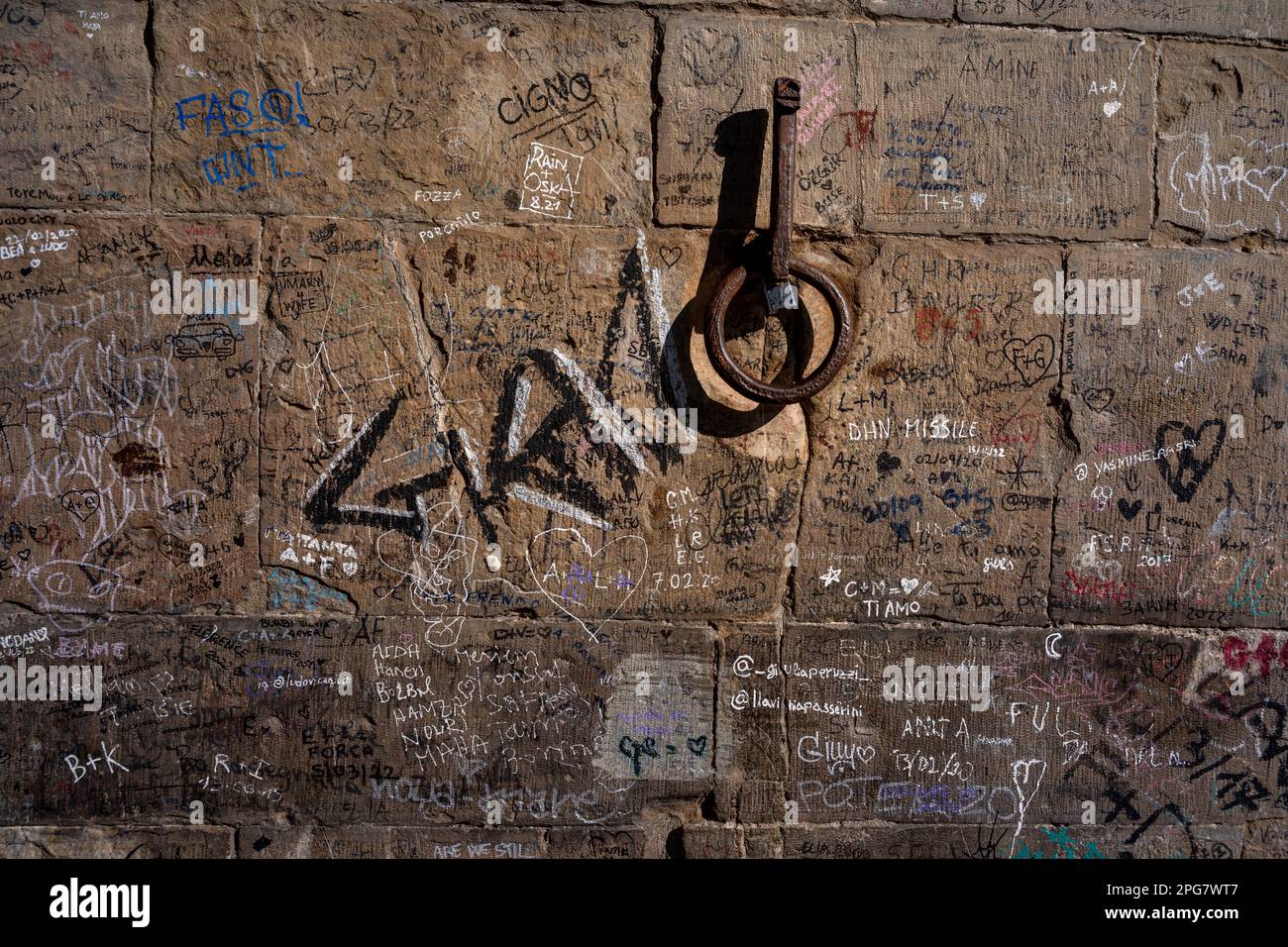 The famous Ponte Vecchio bridge in Florence with the Vasari corridor ...