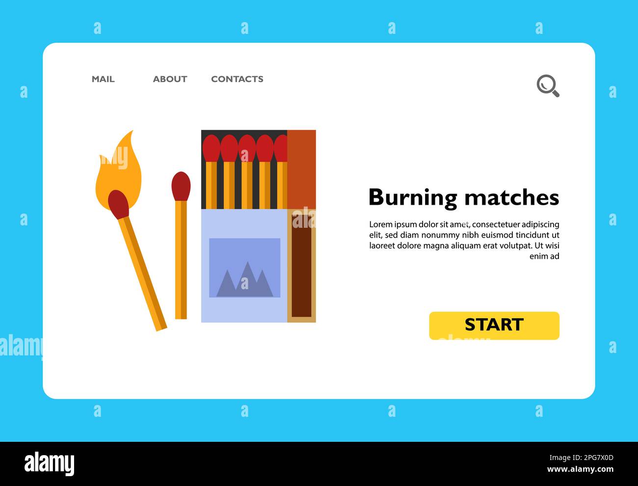 Camping matches box illustration Stock Vector Images - Alamy