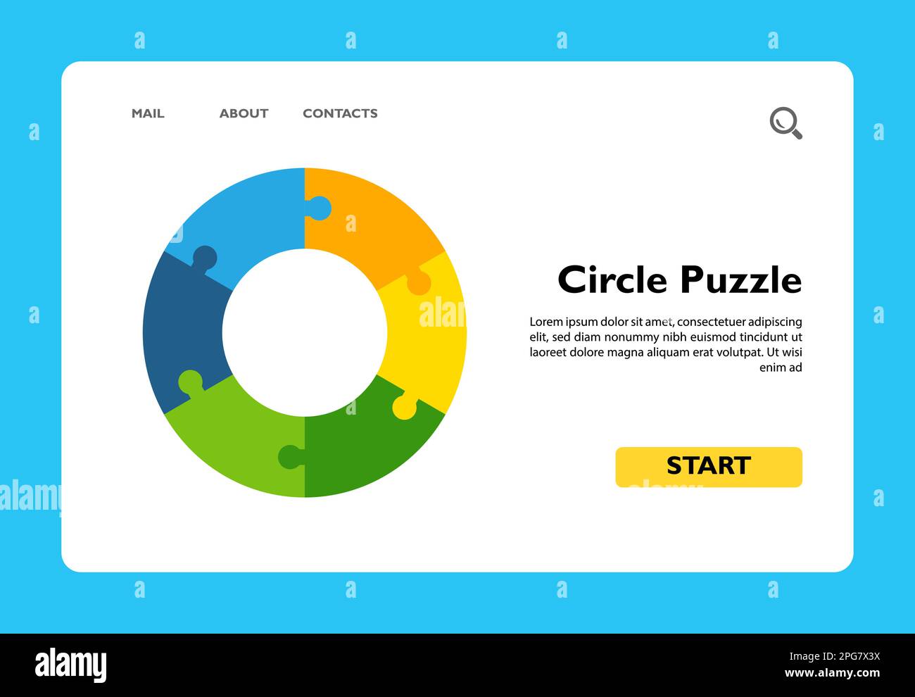 Image puzzle wheel diagram Stock Vector Images - Alamy