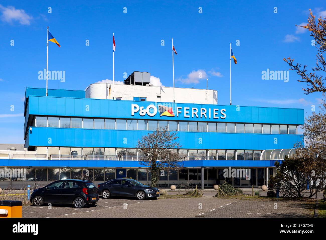 P%O ferry terminal with the ship Pride of Rotterdam as ferry between ...