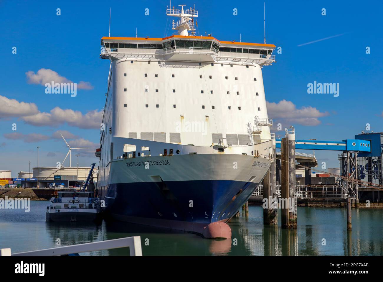 P%O ferry terminal with the ship Pride of Rotterdam as ferry between ...