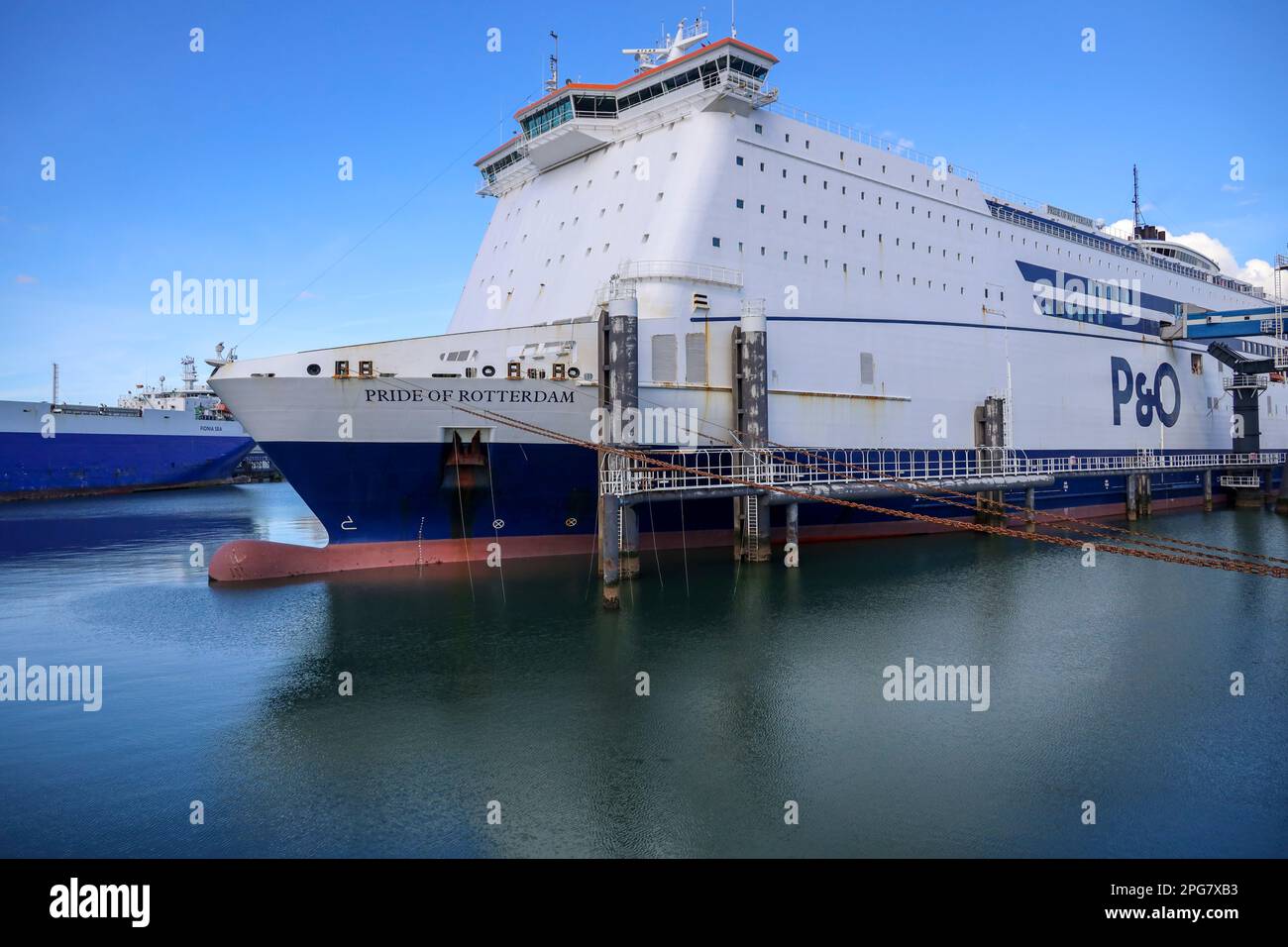 P%O ferry terminal with the ship Pride of Rotterdam as ferry between ...