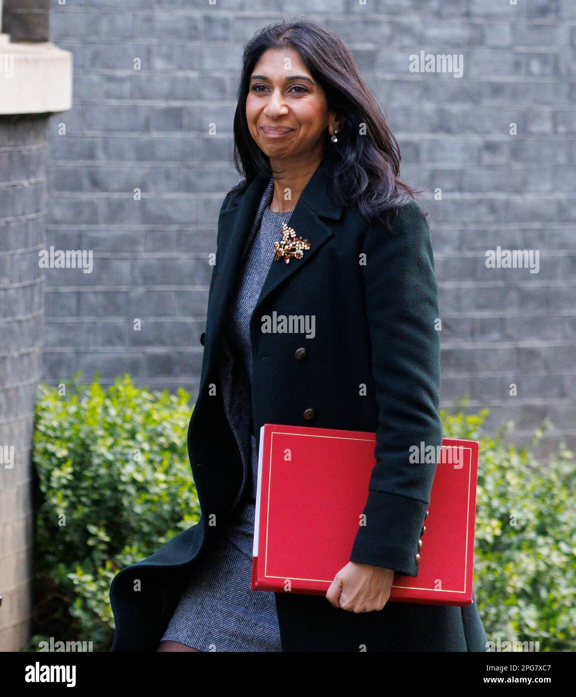 London, UK. 21st Mar, 2023. Home Secretary, Suella Braverman, arrives ...