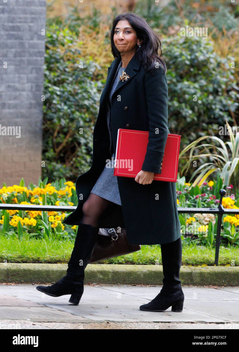 London, UK. 21st Mar, 2023. Home Secretary, Suella Braverman, arrives ...