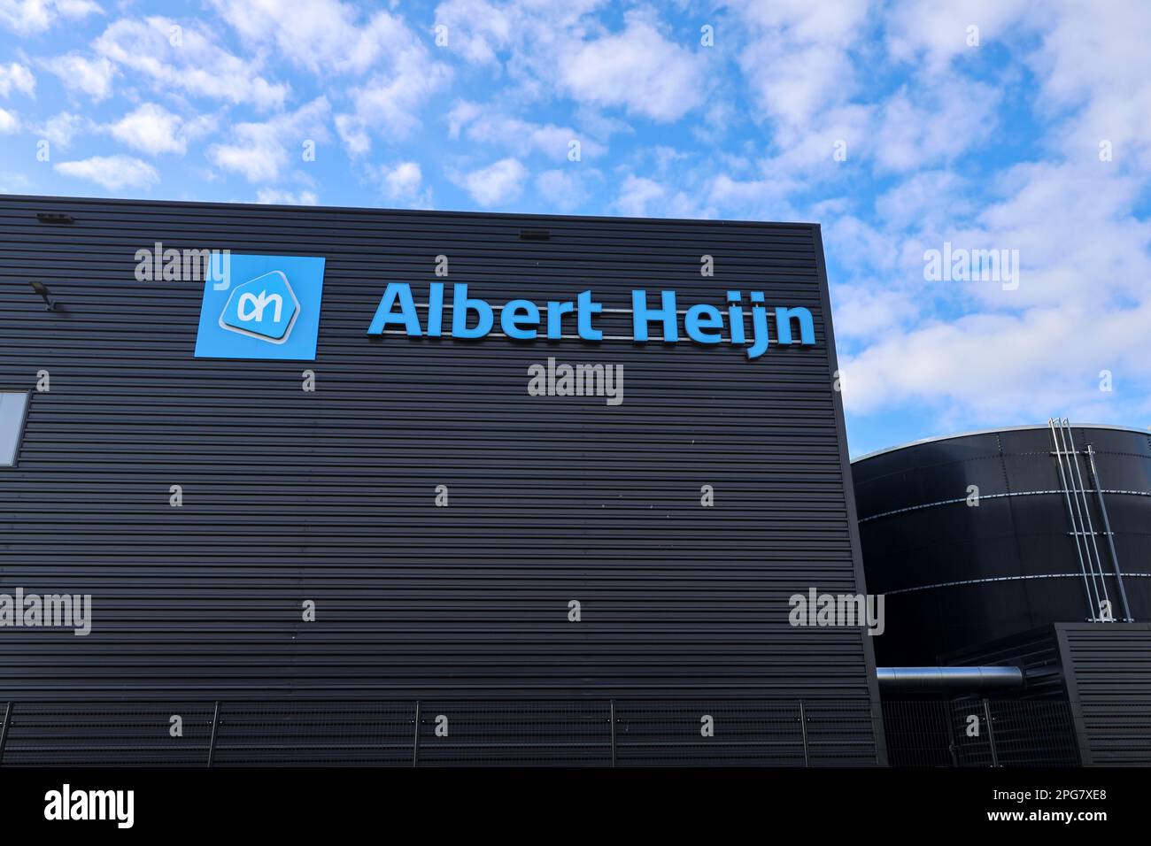 Logo of albert heijn delivery warehouse in Bleiswijk in the netherlands ...