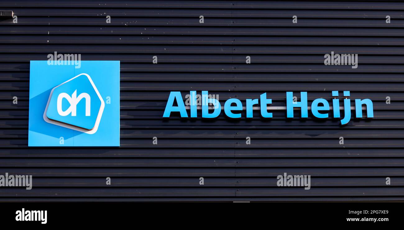 Logo of albert heijn delivery warehouse in Bleiswijk in the Netherlands Stock Photo - Alamy