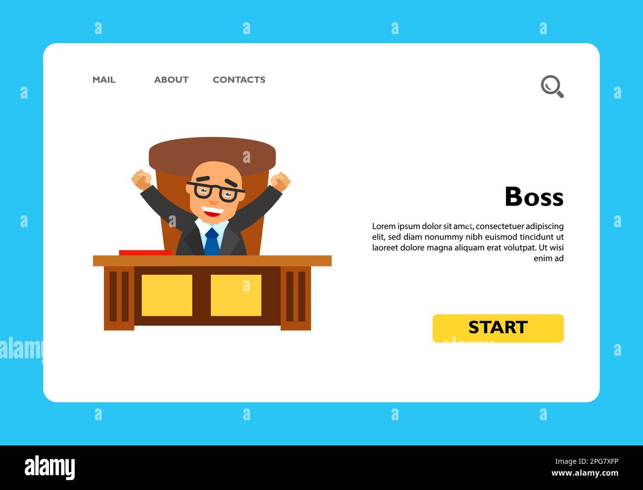 Manager boss man wearing Stock Vector Images - Alamy