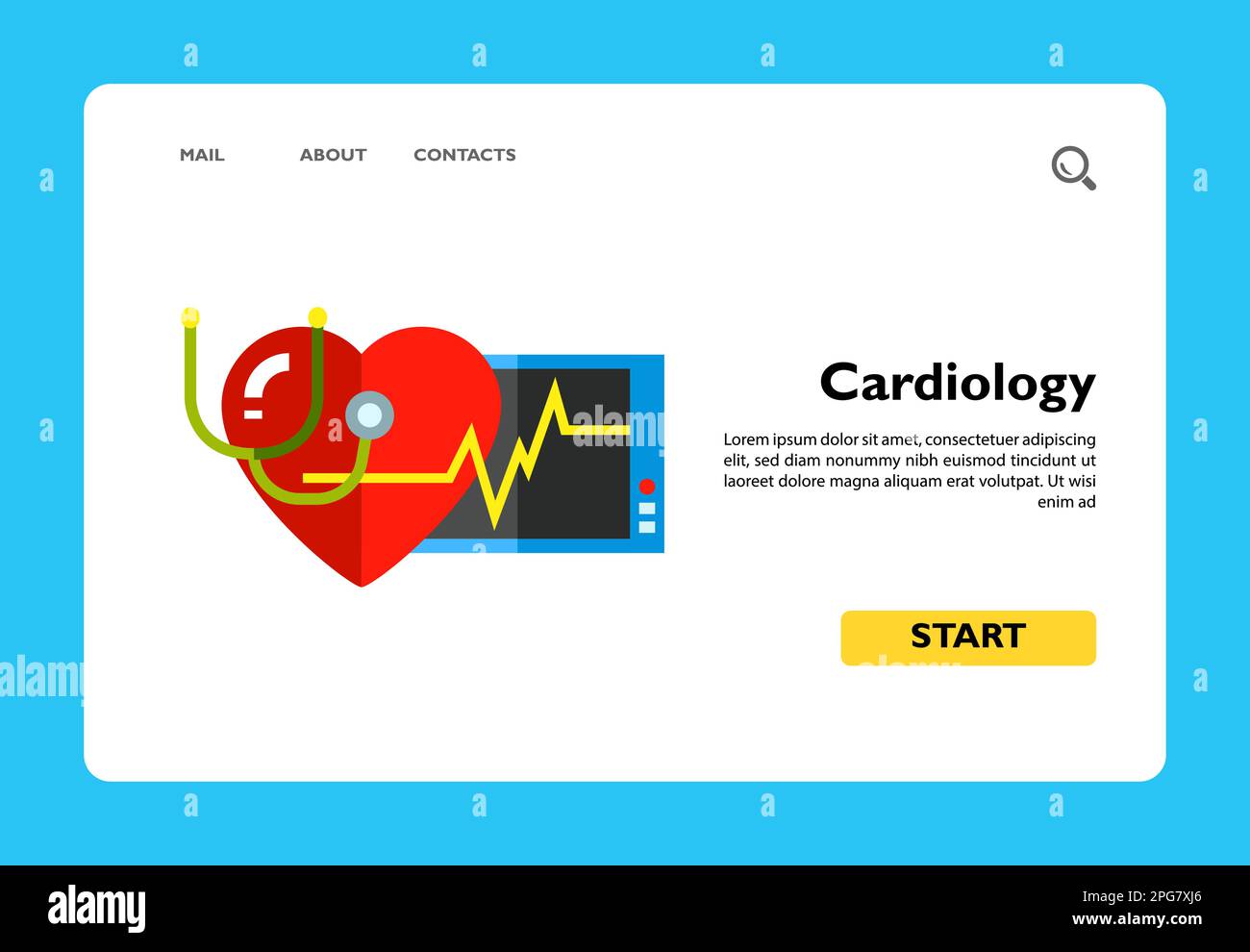 Cardiology flat icon Stock Vector Image & Art - Alamy