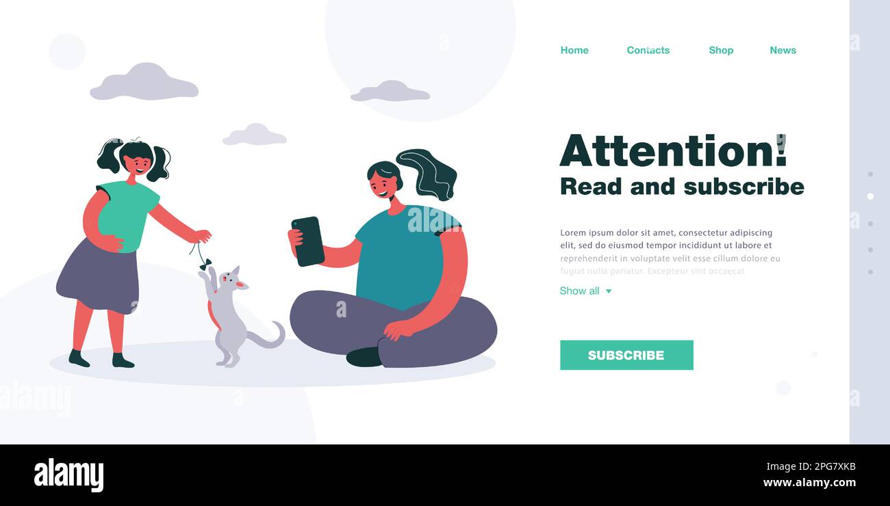 Family technology cat Stock Vector Images - Alamy