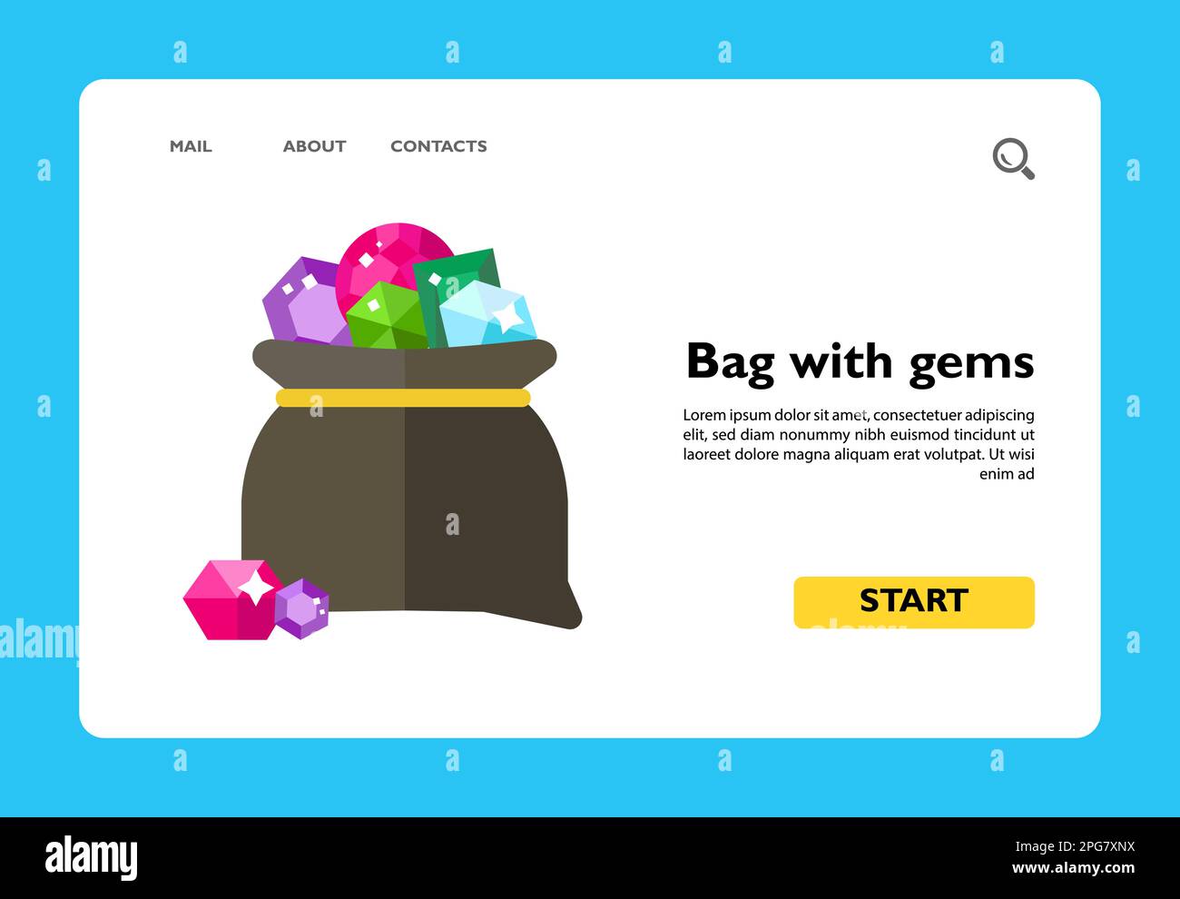 Bag with gems vector icon Stock Vector Image & Art - Alamy