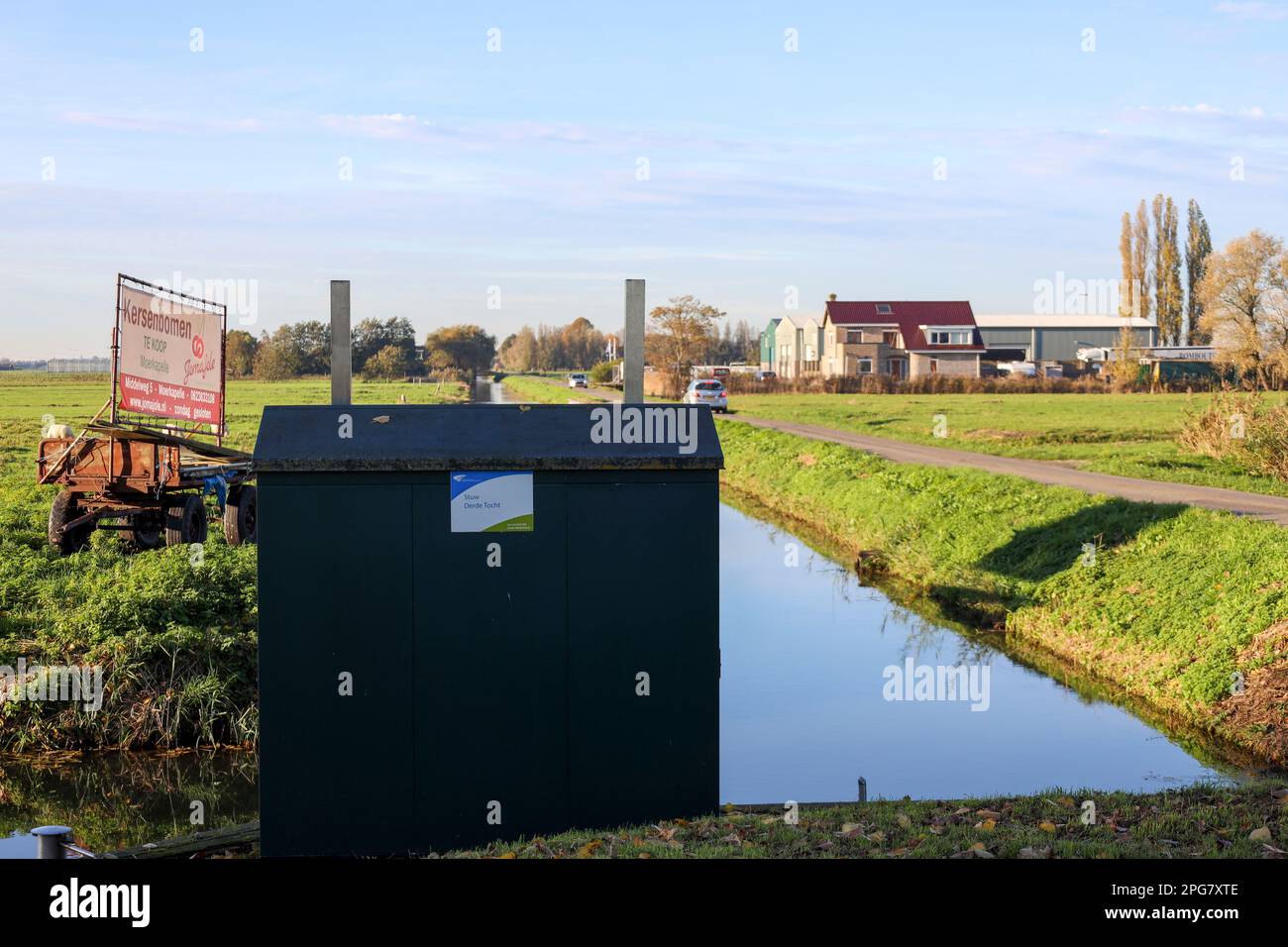 Waterpump station in the Zuidplaspolder 21 feet below sealevel in the ...