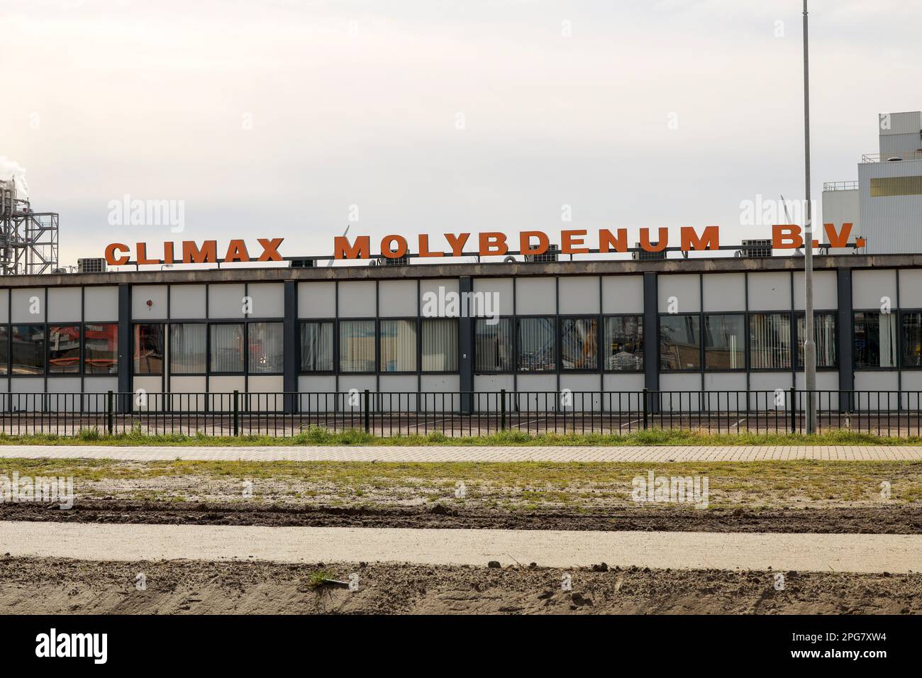 Molubdenum factory Climax at the Botlek harbor in Rotterdam in the ...