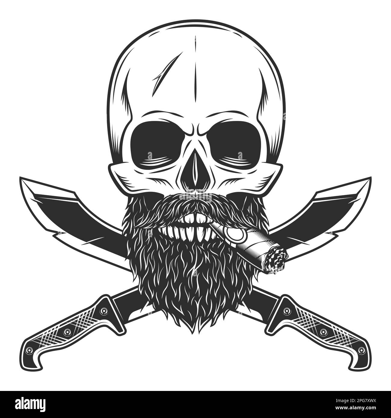 Human skull in jungle Stock Vector Images - Alamy