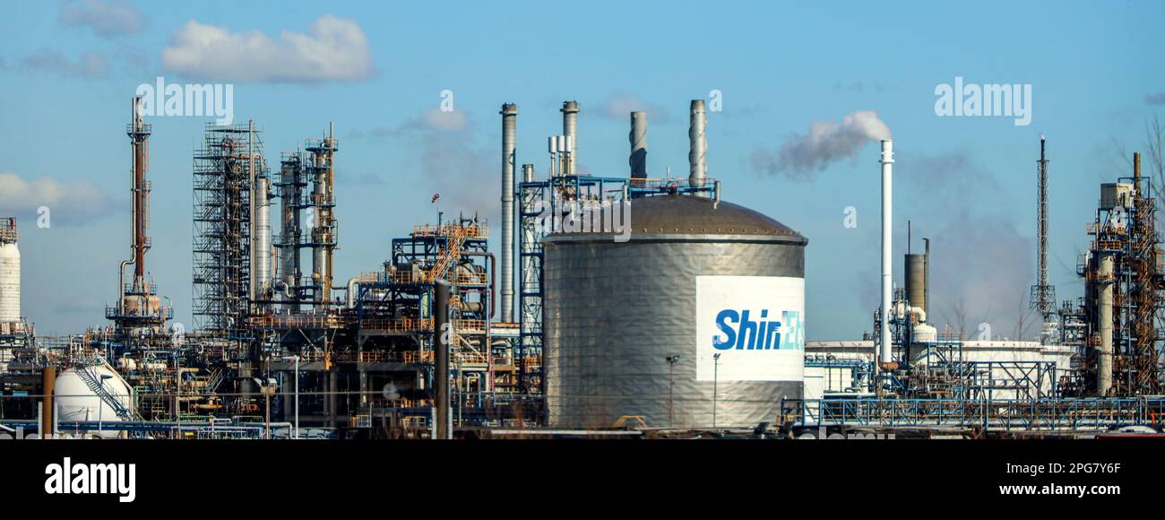 plant of ShinEtsu for plastic production at the botlek harbor in the ...