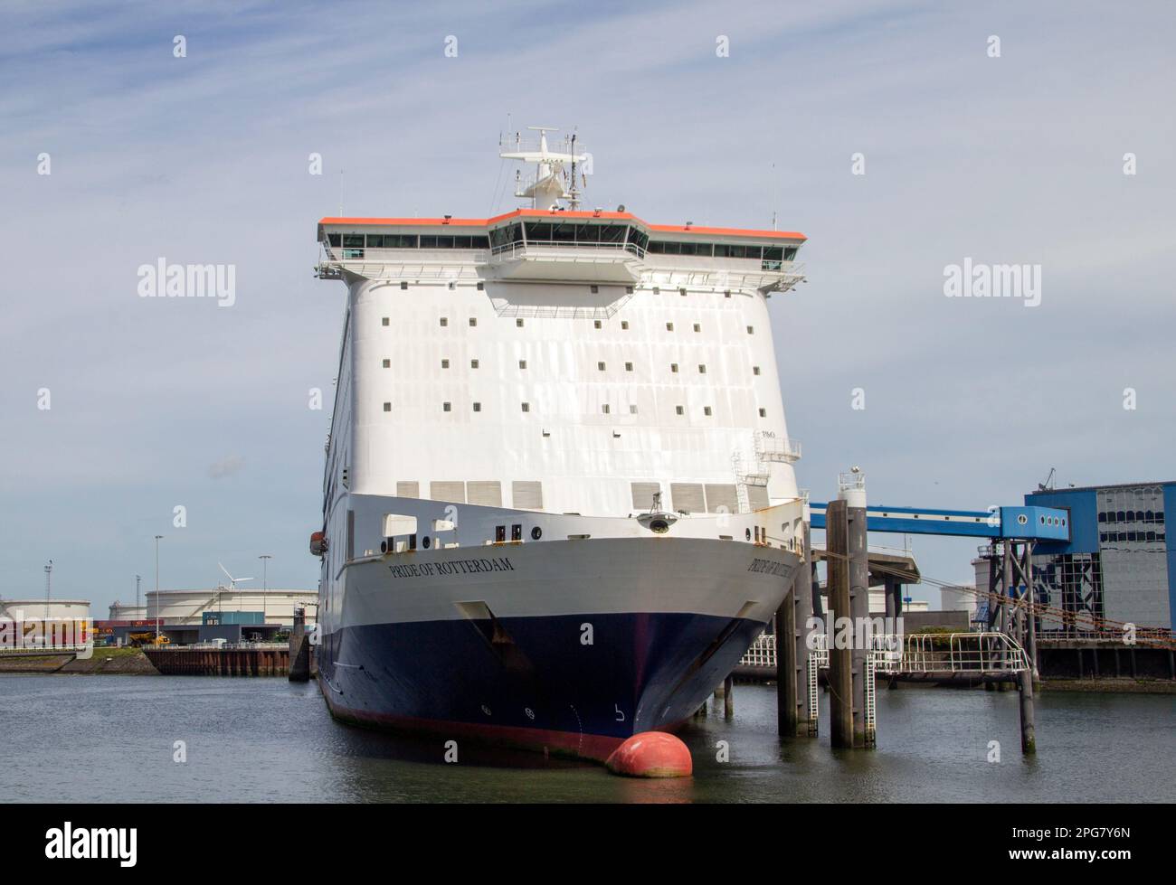 P&O ferry ship Pride of Rotterdam in the Europoort harbor ready to ...