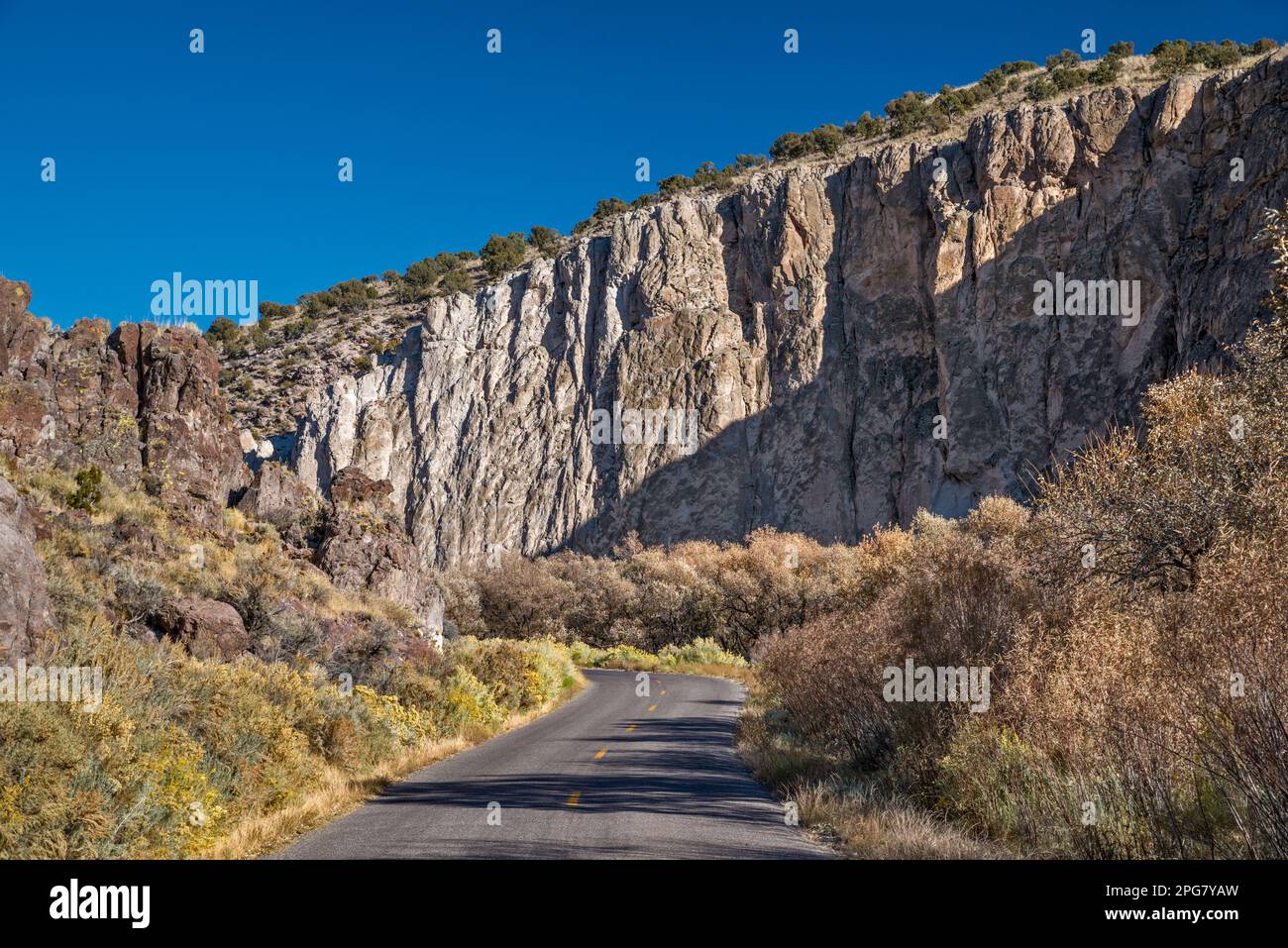 Cliffs at Echo Canyon, Wilson Creek Range, near Pioche, Nevada, USA ...