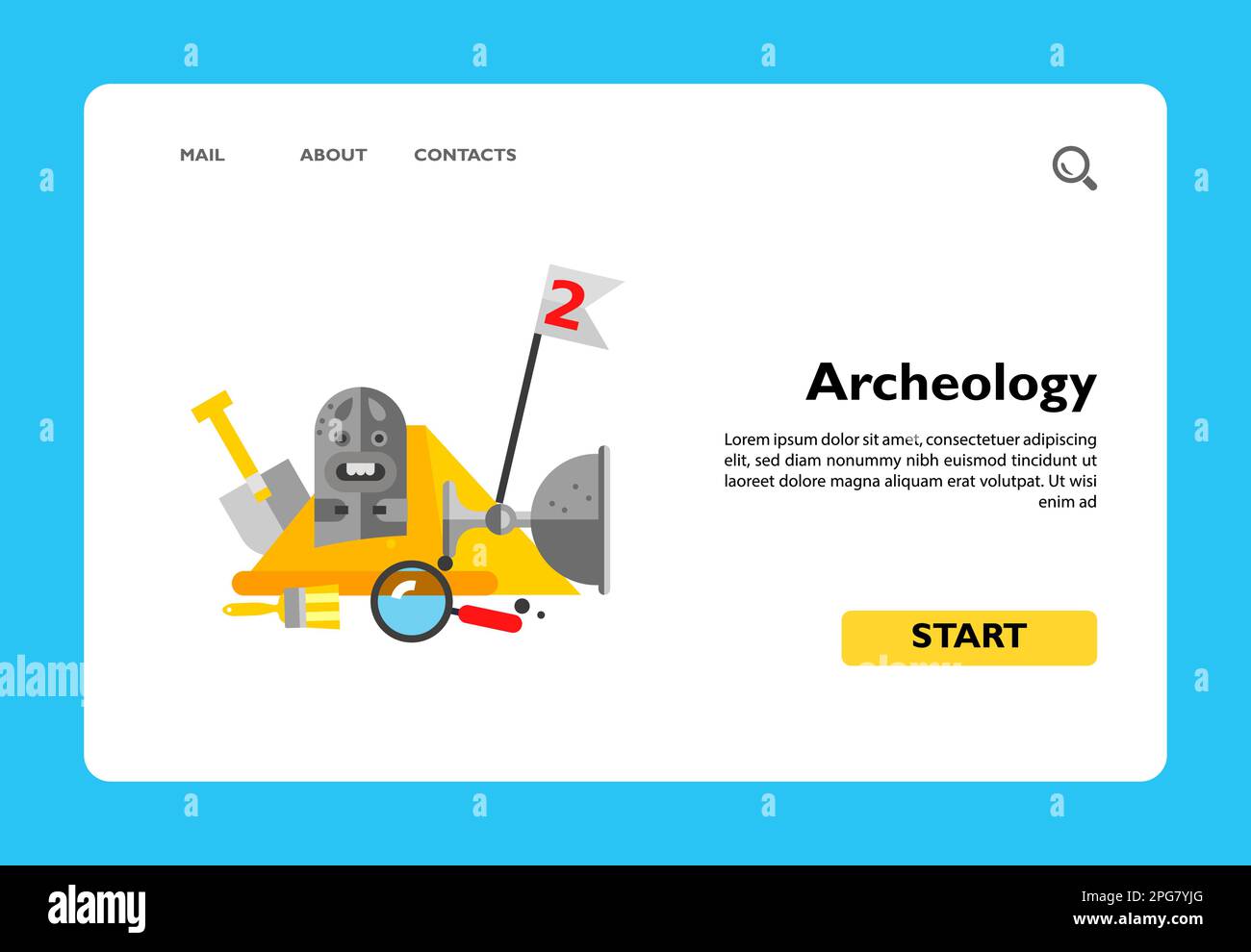 Archeology flat icon Stock Vector Image & Art - Alamy